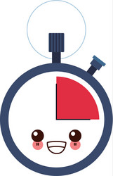Kawaii time count fast delivery and accuracy Vector Image
