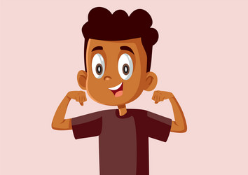 Boy making weight lifting exercise Royalty Free Vector Image