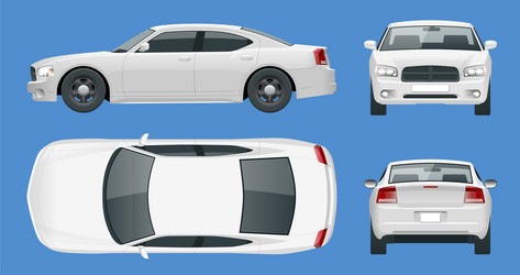 Side view of business sedan vehicle template Vector Image