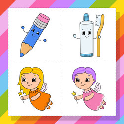Cute character design element template Royalty Free Vector