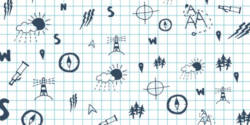 Geography subject back to school background Vector Image