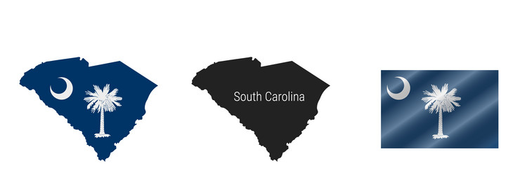 Flag of south carolina official colors flat Vector Image