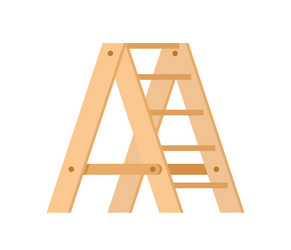 Foot step ladder safety cartoon Royalty Free Vector Image