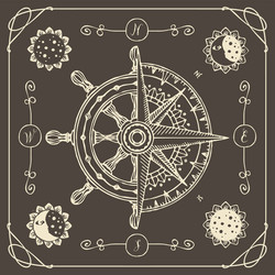 Pirate Compass Rose Vector Images (over 1,200)