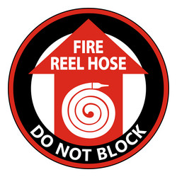 Fire hose reel symbol sign isolate on white Vector Image