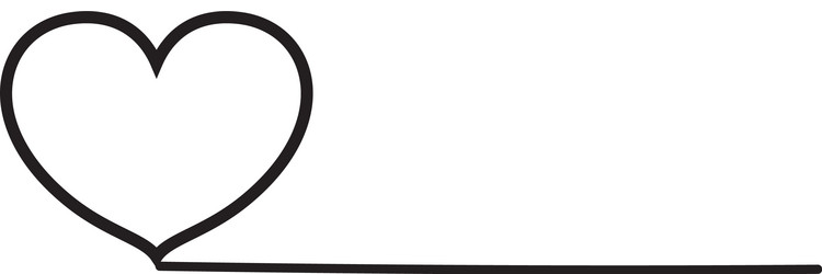 Love heart line drawing style design Royalty Free Vector