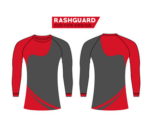 Compression rash guard design template Royalty Free Vector