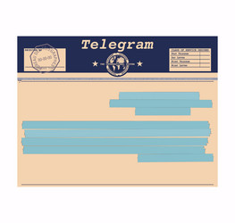 Blank urgent telegram form Royalty Free Vector Image