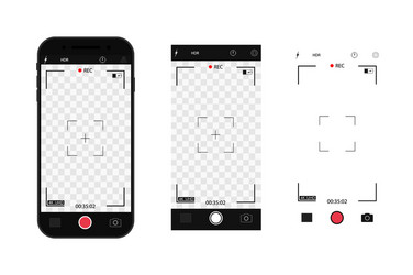 Phone camera vertical viewfinder template Vector Image