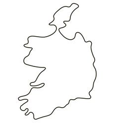Map of ireland outline Royalty Free Vector Image