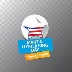 Martin luther king jr day sticker or label Vector Image
