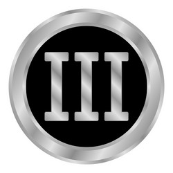 Roman numeral three Royalty Free Vector Image - VectorStock