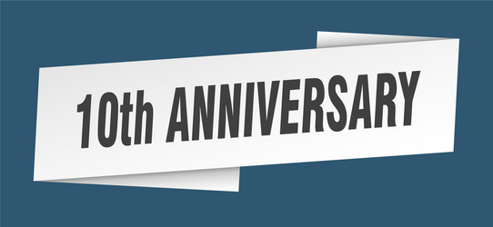 10th anniversary banner template Royalty Free Vector Image