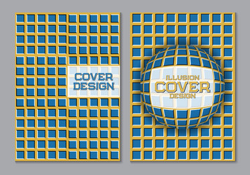 Blue yellow color scheme book cover design Vector Image