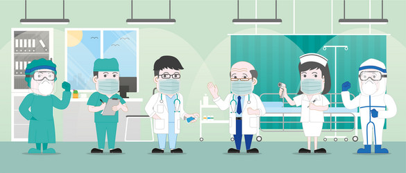 Medical cartoon style flat character design Vector Image