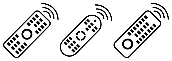 Tv with remote control icons in flat and line art Vector Image