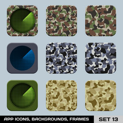 Set of colorful app icon templates frames Vector Image