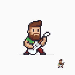 Flat 8-bit person Royalty Free Vector Image - VectorStock