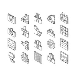 Urban drainage system isometric icon Royalty Free Vector