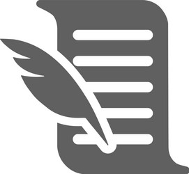 Authorship icon gray graphics Royalty Free Vector Image