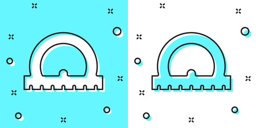 Black line protractor grid for measuring degrees Vector Image