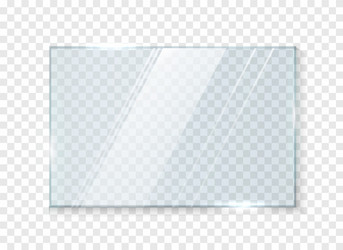 Sheet clear glass on a transparent background Vector Image