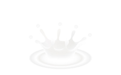 Milk crown drops when pouring milk Royalty Free Vector Image