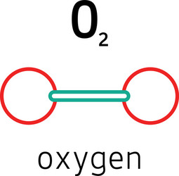 O2 oxygen molecule Royalty Free Vector Image - VectorStock