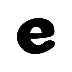 E capital silhouette Royalty Free Vector Image