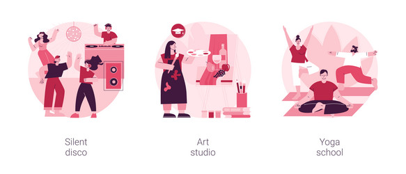 Entertainment and recreation abstract concept Vector Image