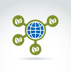 Human connection with nature Royalty Free Vector Image