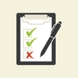 Clipboard with checklist in one continuous line Vector Image