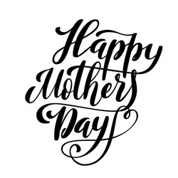 Mothers day cursive card Royalty Free Vector Image