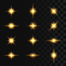 Twinkle star sparkle star burst and star flash Vector Image