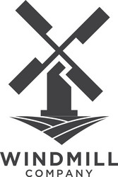 Windmill logo design template Royalty Free Vector Image