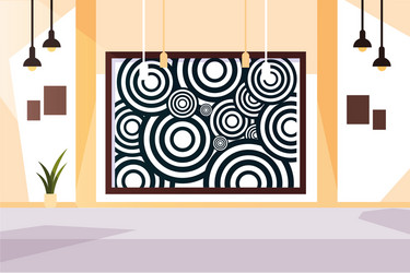 Exhibition hall art gallery on white background Vector Image