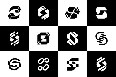 Collection of letter s logos Royalty Free Vector Image