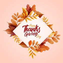 Happy thanksgiving calligraphy with fruits Vector Image