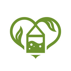 Love green tea sign Royalty Free Vector Image - VectorStock