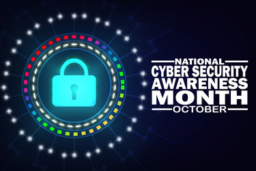 National cyber security awareness month observed Vector Image