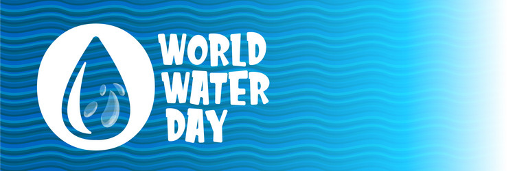 World water day horizontal banner design template Vector Image