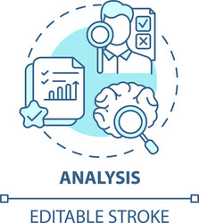 Descriptive research concept icon Royalty Free Vector Image