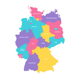 Germany political map of administrative divisions Vector Image