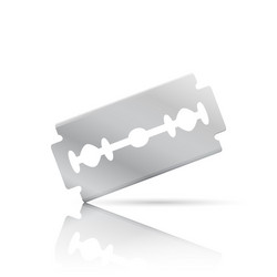 Realistic razor blade front view Royalty Free Vector Image