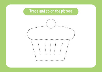 Trace and color for kids circus tent Royalty Free Vector