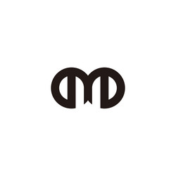 Letter m folds geometric simple symbol logo Vector Image