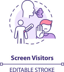Limit visitors number concept icon Royalty Free Vector Image