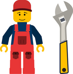 Allen wrench hex key icon flat isolated Royalty Free Vector