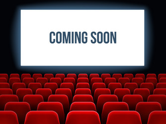 Cartoon flat cinema hall interior Royalty Free Vector Image