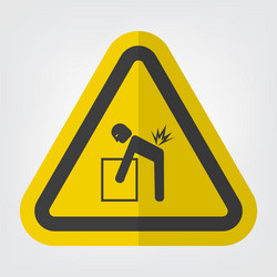 Caution lift hazard use four person lift symbol Vector Image